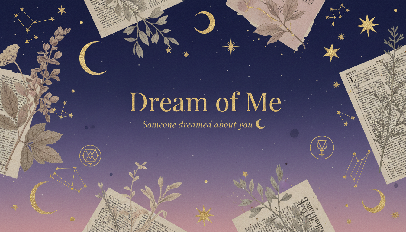 Dream of Me – Someone dreamed about you 🌙